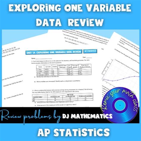 Ap Statistics Unit 1a Exploring One Variable Data Review By Dj