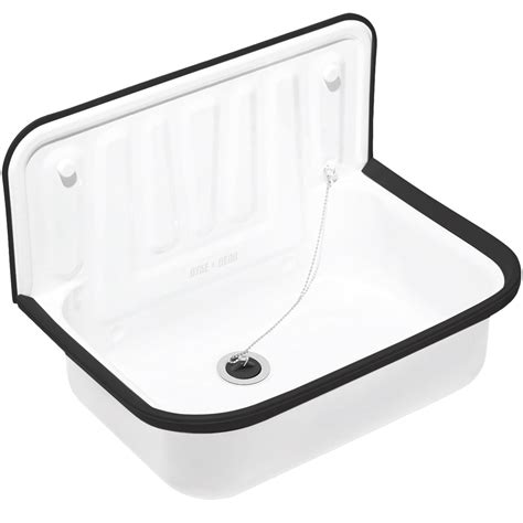 Dyke And Dean Enamel Bucket Sink Black Rim Dyke And Dean