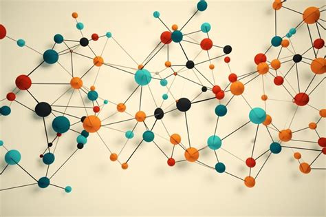 Premium Photo Nodes And Connections Depicted As Abstract Geometric Shapes