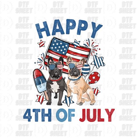 Happy 4th 4th Of July Dtf Transfer