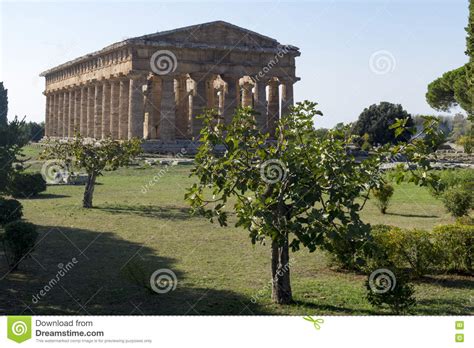 Hera Greek Temple Paestum Stock Image Image Of Preserved 78440821