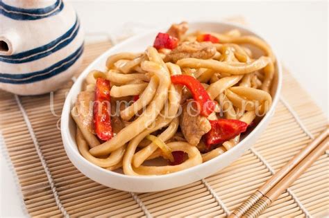 Удон домашний с курицей - простой и вкусный рецепт с пошаговыми фото