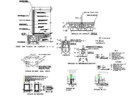 Wall Foundation D View CAD Structural Block Layout File In Dwg Format