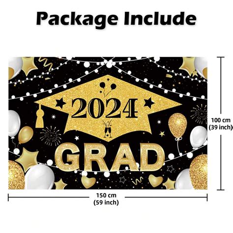 5x3ft Class Of 2024 Congratulations Backdrop Congrats Grad Photography