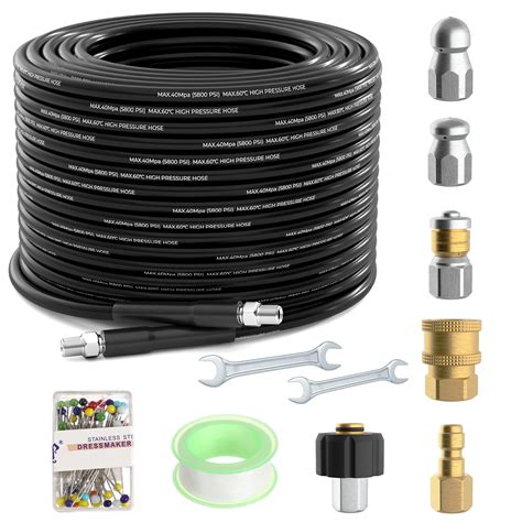 Hydrojet Drain Cleaner Sewer Jetter Kit For Pressure Washer Sewer