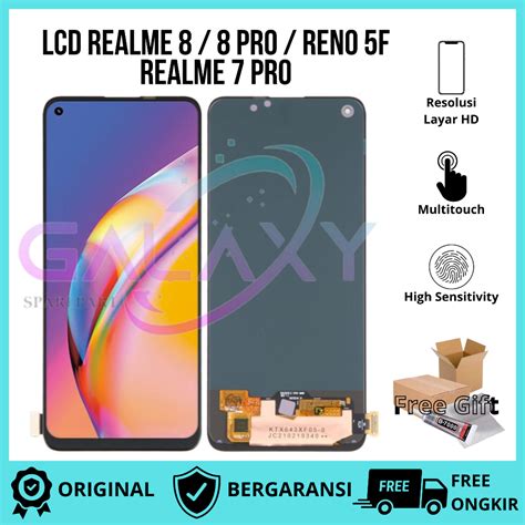 Jual LCD TOUCHSCREEN REALME 8 8 PRO 7 PRO RENO 5F FINGERPRINT QUALITY ORIGINAL PRODUK