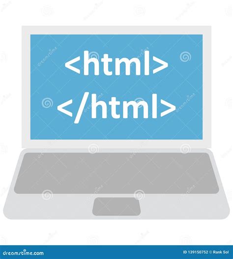 Html Coding Color Isolated Vector Icon That Can Be Easily Modified Or Edit Stock Vector