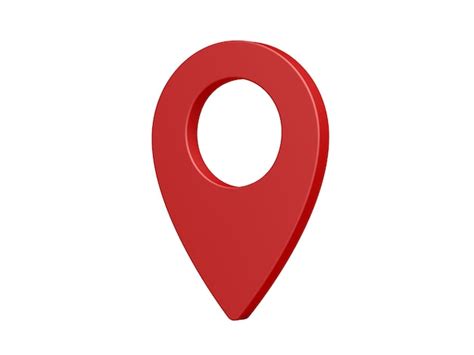 Premium Psd Red Map Pointer Isolated Location Pin Map Marker 3d