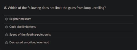 Solved Which Of The Following Does Not Limit The Gains Chegg