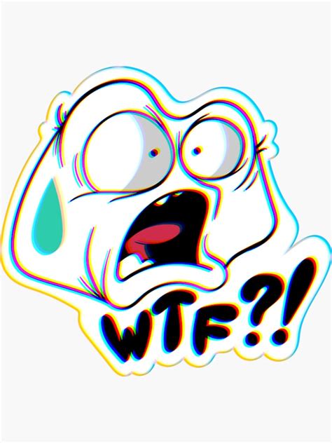 Wtf Meme Sticker For Sale By Placeoflove Redbubble