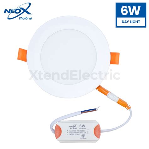 Neox Led Down Light Slim Circle 4″ 6 Watt Daylight นีโอเอ็กซ์ โคมดาวน์