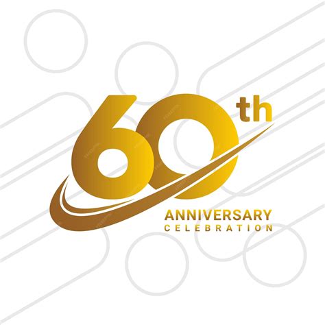 Premium Vector 60th Anniversary Celebration Golden Anniversary Celebration Logo Type Isolated