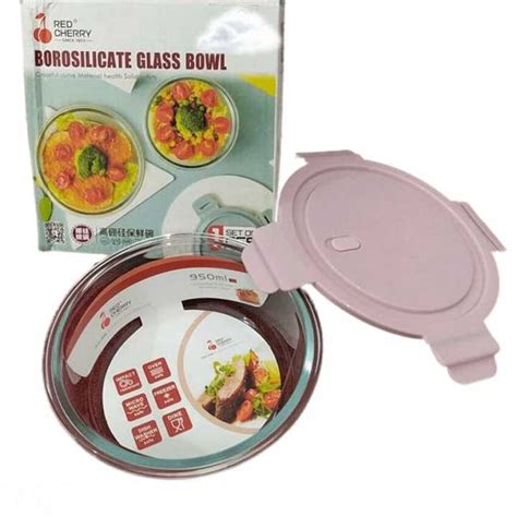Borosilicate Glass Food Storage Bowl Airtight And Leak Proof Snap Locking
