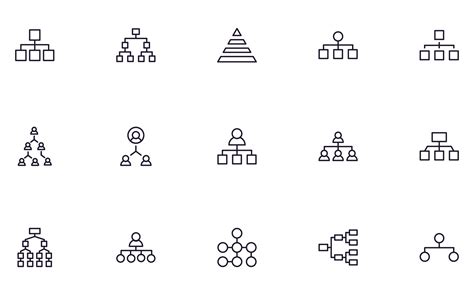 hierarchy concept collection of hierarchy high quality vector outline