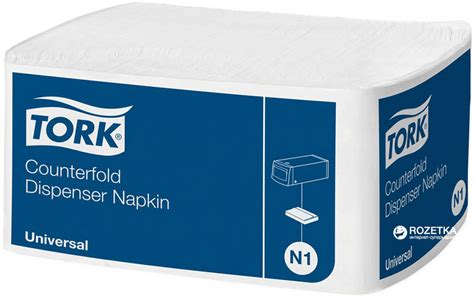 Салфетки Tork Counterfold Universal для диспенсера 1 слой 250 шт белые ...