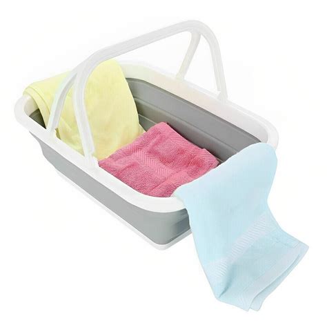 Collapsible Folding Laundry Washing Basket Storage Space Saving Cloth