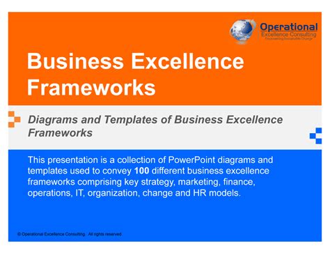 Business Excellence Frameworks Ppt Slide Deck Operational Excellence