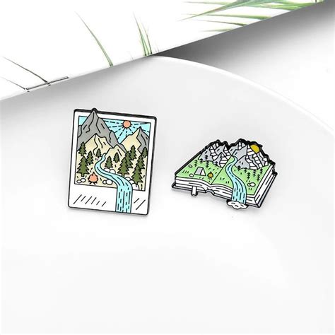 Nature Landscape Pin Enamel Wildlife Exploration Enamel Pin Etsy