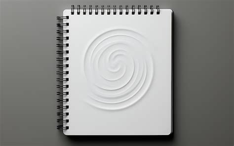 Premium Photo Top View Spiral Bound Notepad Mockup