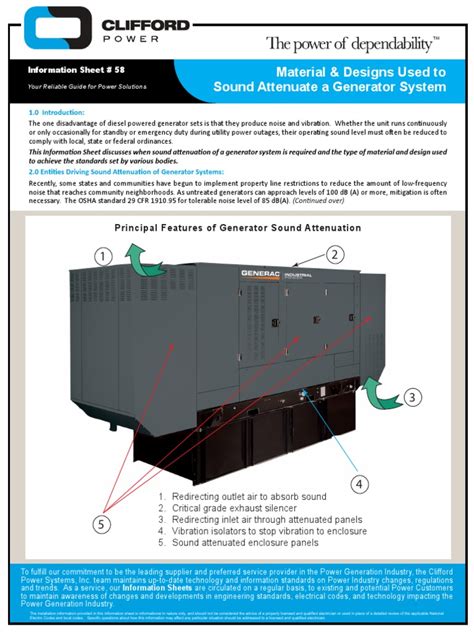 Sound Attenuator For Generator Pdf Duct Flow Noise
