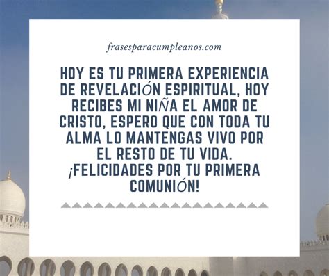 Felicitaciones para Primera Comunión niña Frases Cumple