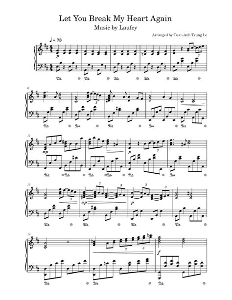 Let You Break My Heart Again Laufey Piano Tutorial