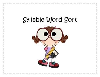 Syllable Word Sort Literacy Center By The Land Of 2nd Grade TpT