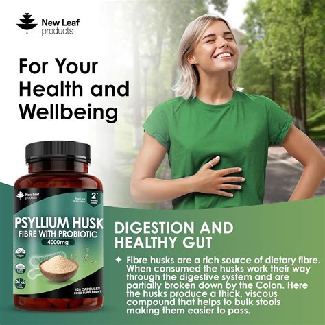 Fibre Supplement 4000mg Psyllium Husk With Probiotic Acidophilus 120
