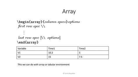 8 array and equation environment ppt