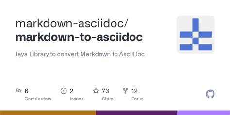 GitHub Markdown Asciidoc Markdown To Asciidoc Java Library To Convert Markdown To AsciiDoc