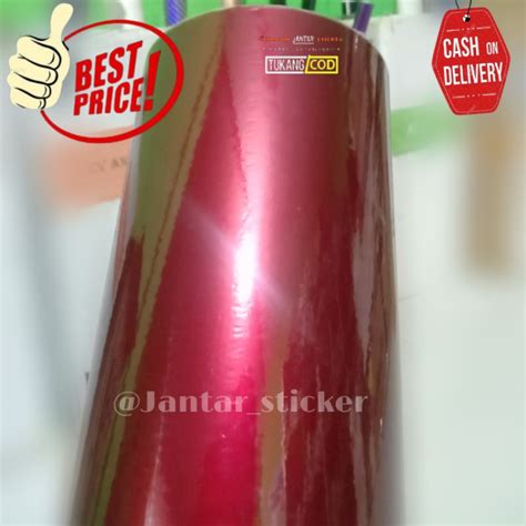 Jual Sticker Scotlite Merah Tua Mettalik Candy Scotlite Dark Red Candy