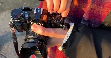 Analog Camera Handling In Outdoor Setting Free Stock Video Footage
