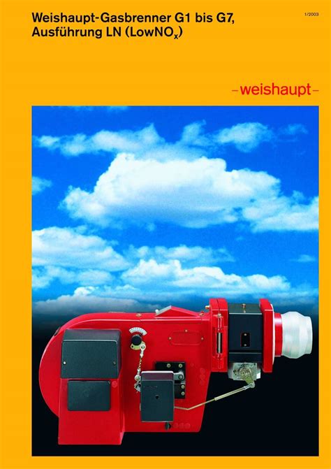 Weishaupt Gasbrenner G1 bis G7 AusfÃƒÂ¼hrung LN LowNOx