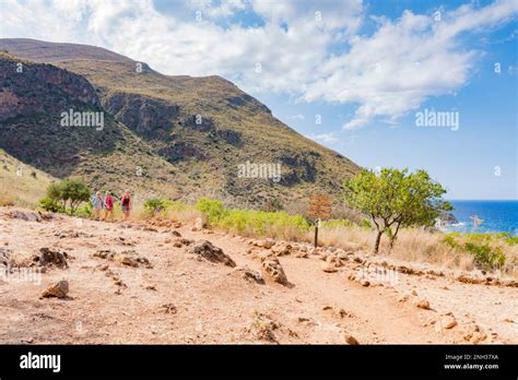 Hiking Trail Inside The Zingaro Reserve Sicily Stock Photo Alamy