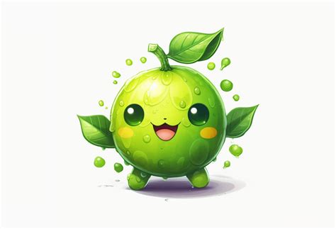 Lime Kawaii Food Graphic By Poster Boutique · Creative Fabrica