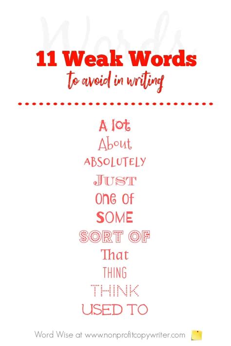 11 Weak Words To Avoid In Writing