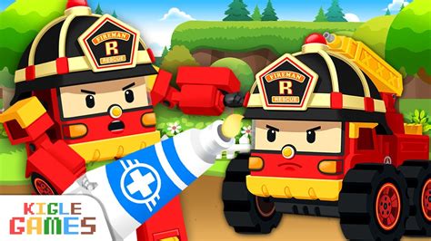 🚒소방차 특집 하이라이트 모음 로보카 폴리 인기모음 경찰차 소방차 구급차 구조대 출동 자동차 게임 키글 게임 Kigle Games Youtube