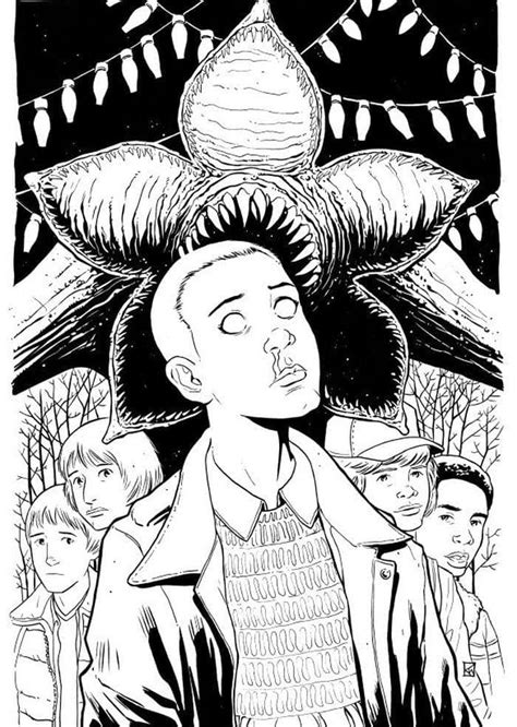 Omalovánka Stranger Things Zdarma Pro Děti K Vytisknutí Zdarma