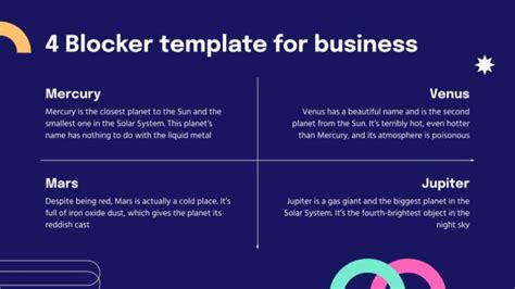 4 Blocker Template For Business Presentation