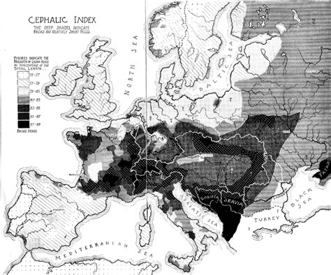 World Cephalic Index Map