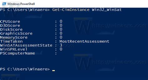 Find Windows Experience Index In Windows 10 Spring Creators Update