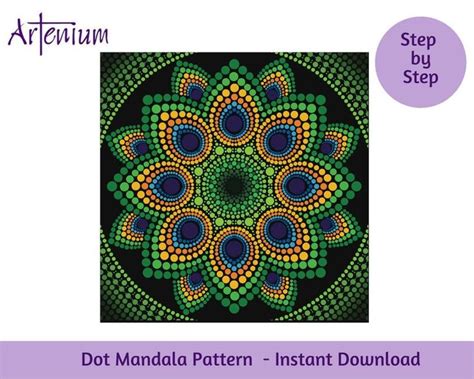 Dot Mandala Pattern 43 Digital Pattern Dot Art Guide Mandala Template