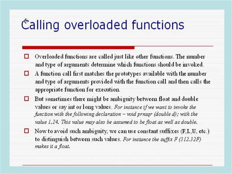 Function Overlaoding Ppt