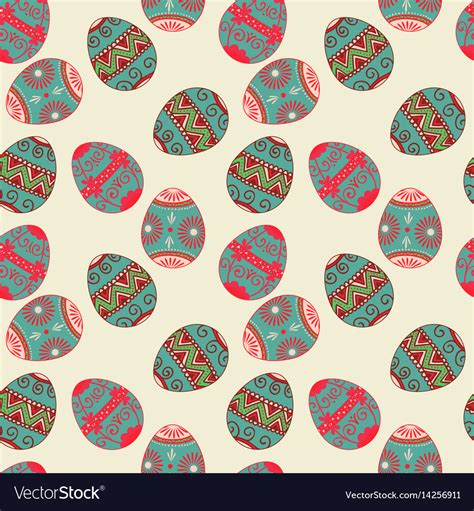 Seamless Easter Eggs Pattern Royalty Free Vector Image