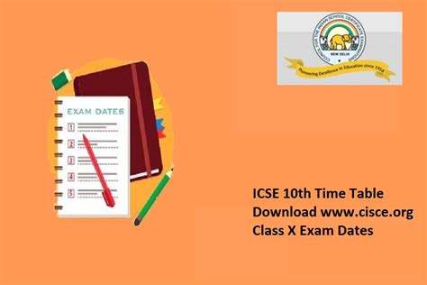 Icse Timetable Erin B Steel