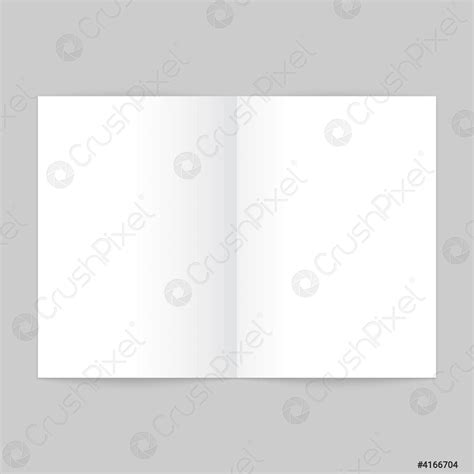 Blank Open Magazine Template Brochure Mockup For Your Design Stock