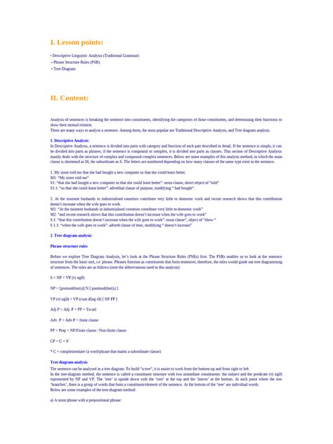 Sentence Analysis Pdf Phrase Clause