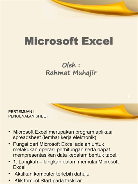 materi excel pdf