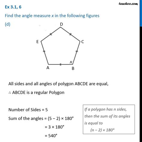 Ex 3 1 6 Find The Angle Measure X In The Figures Class 8