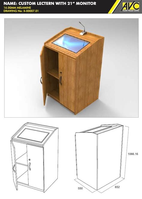 Lt 4000 Lecturn With Built In Lcd Monitor